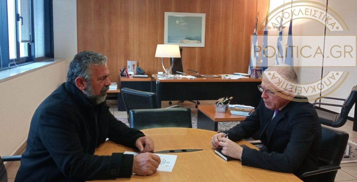 Συνάντηση του Πρίαμου Ιερωνυμάκη με τον πρόεδρο του ΕΛΓΑ - Politica.gr